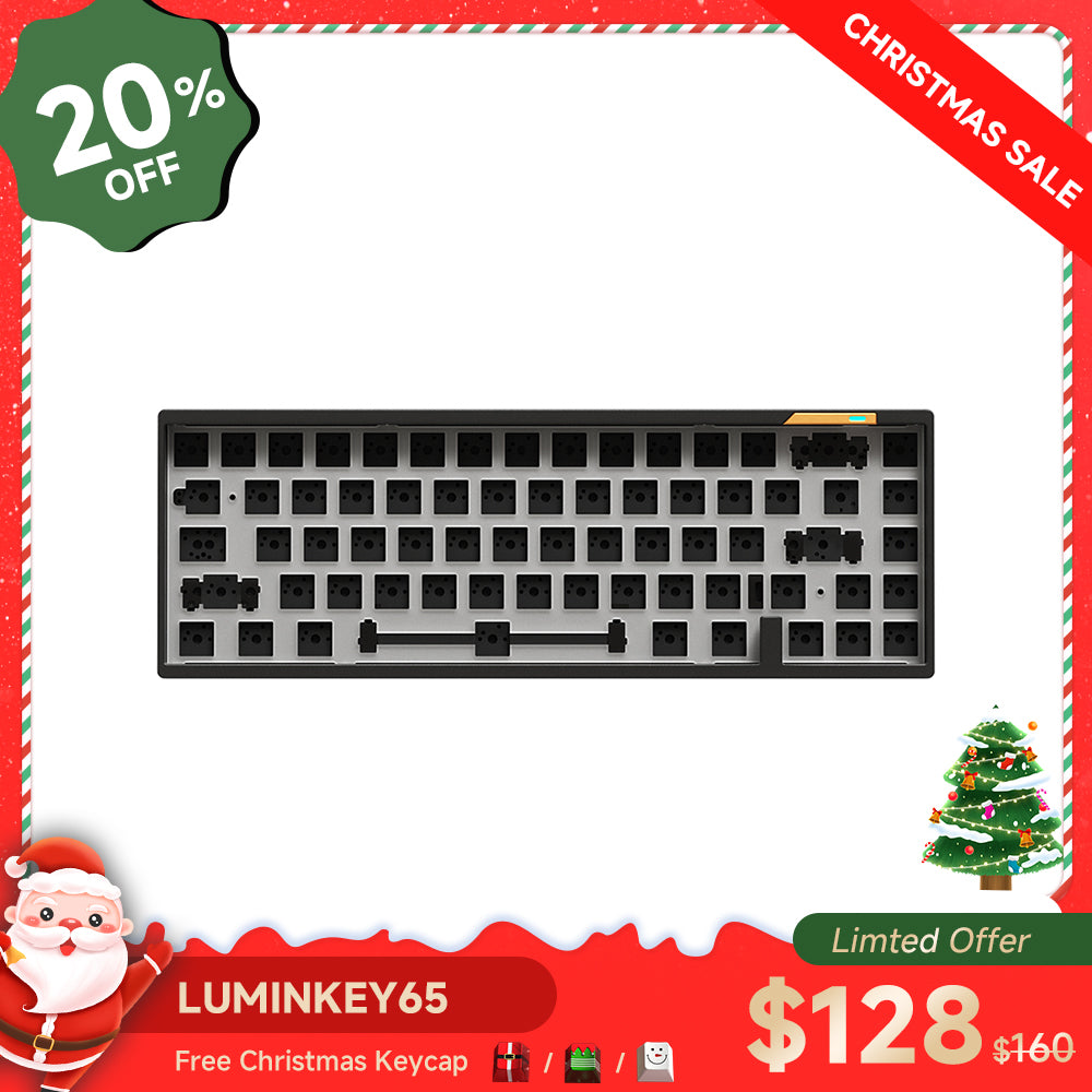 LUMINKEY65 65% Layout Hot-swappable Custom Mechanical Keyboard (Barebo